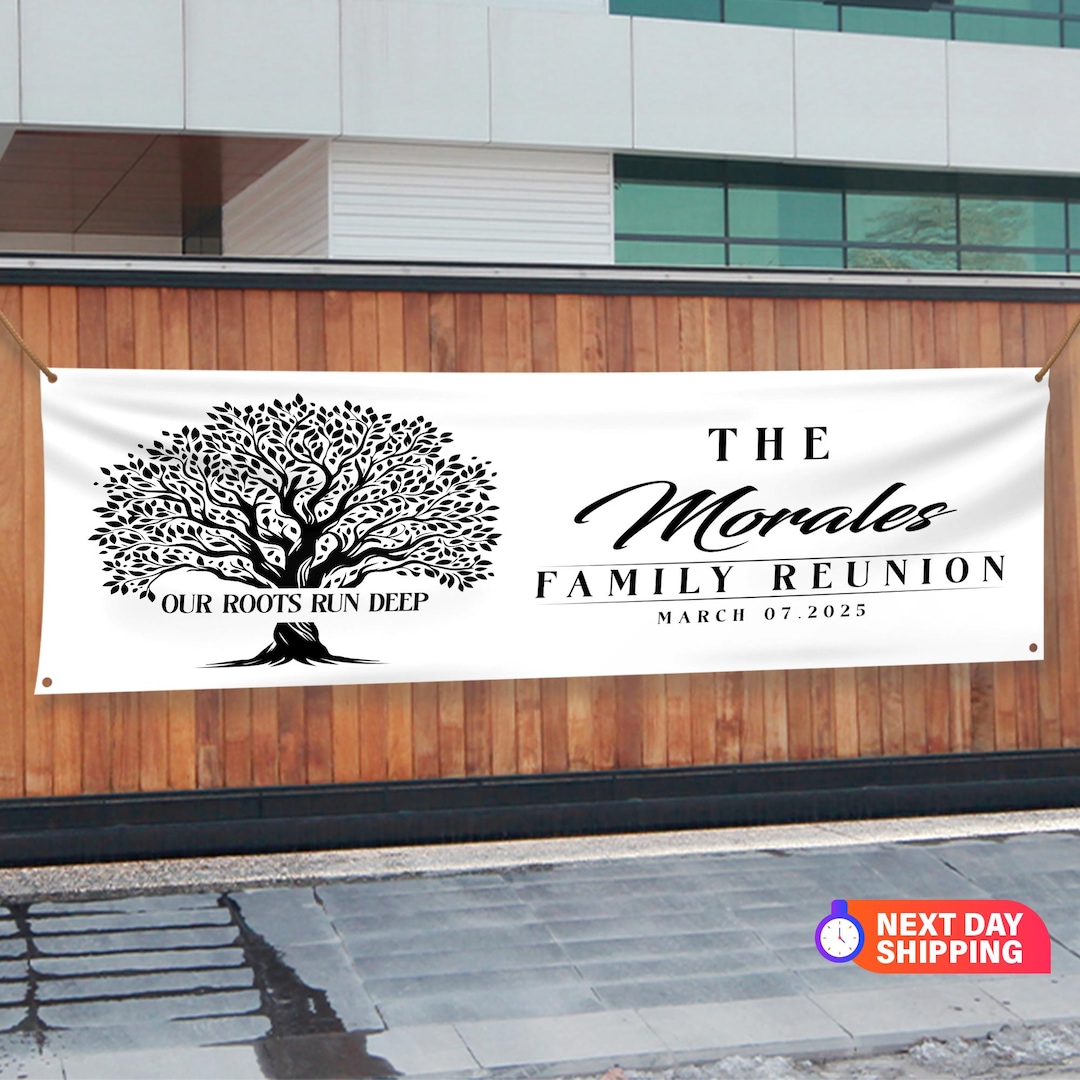 Custom Family Reunion Banner, Custom Size Vinyl Banner, Vinyl Banner ...