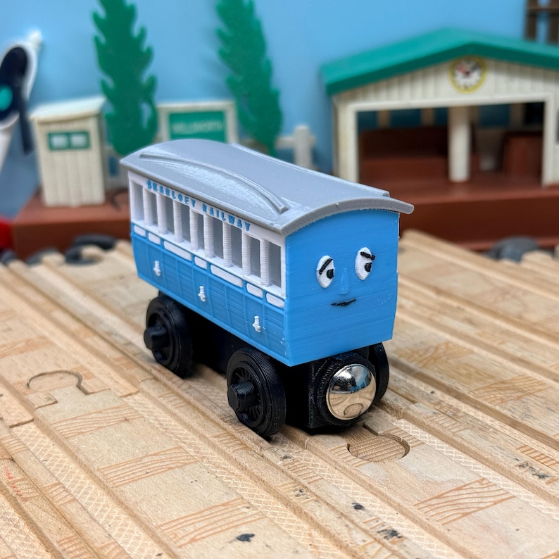 Skarloey Wooden Railway Custom Made Train Coaches, Agnes, Ruth, Jemima ...