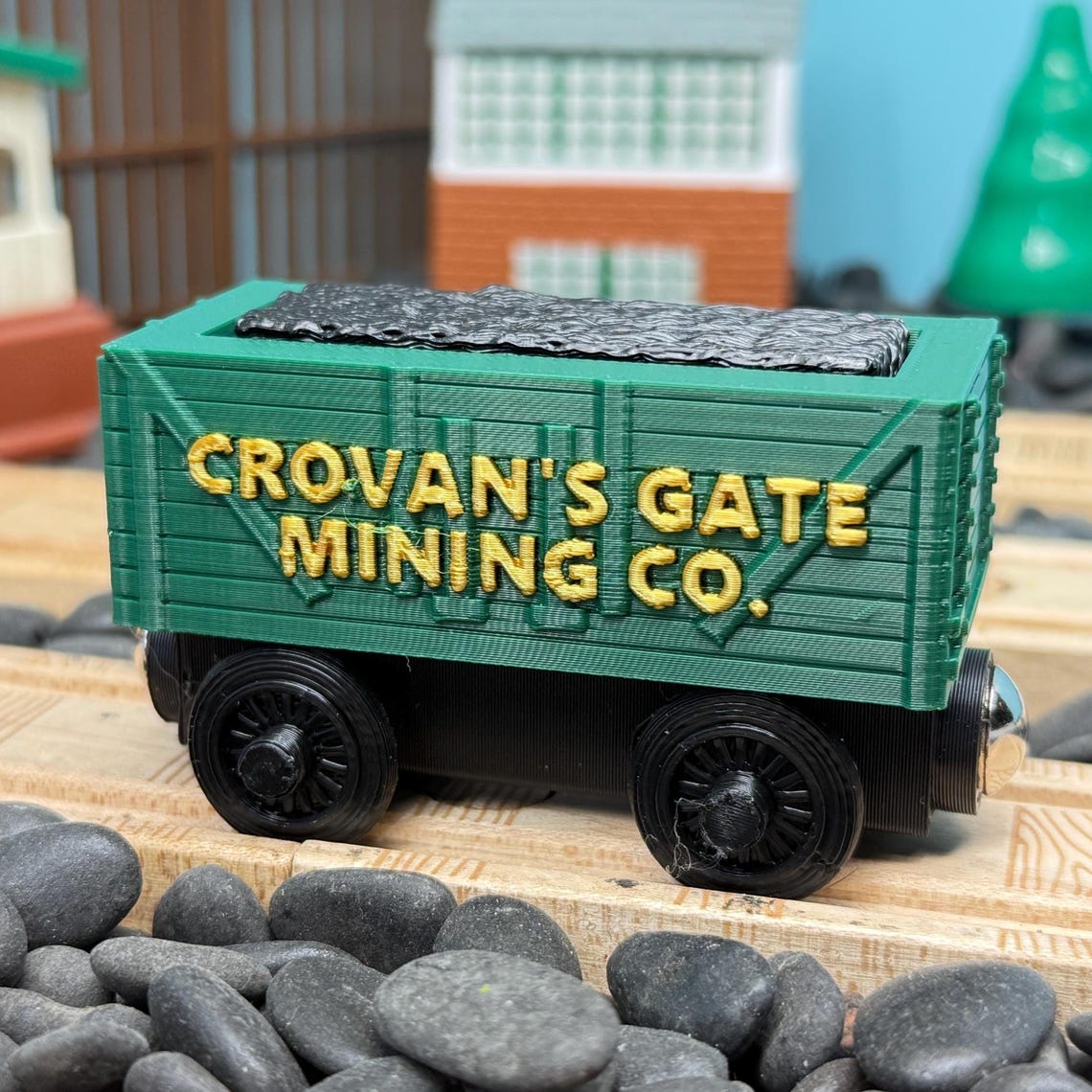 Wooden Railway Cargo Train Car Custom Made for Thomas Friends Brio and ...