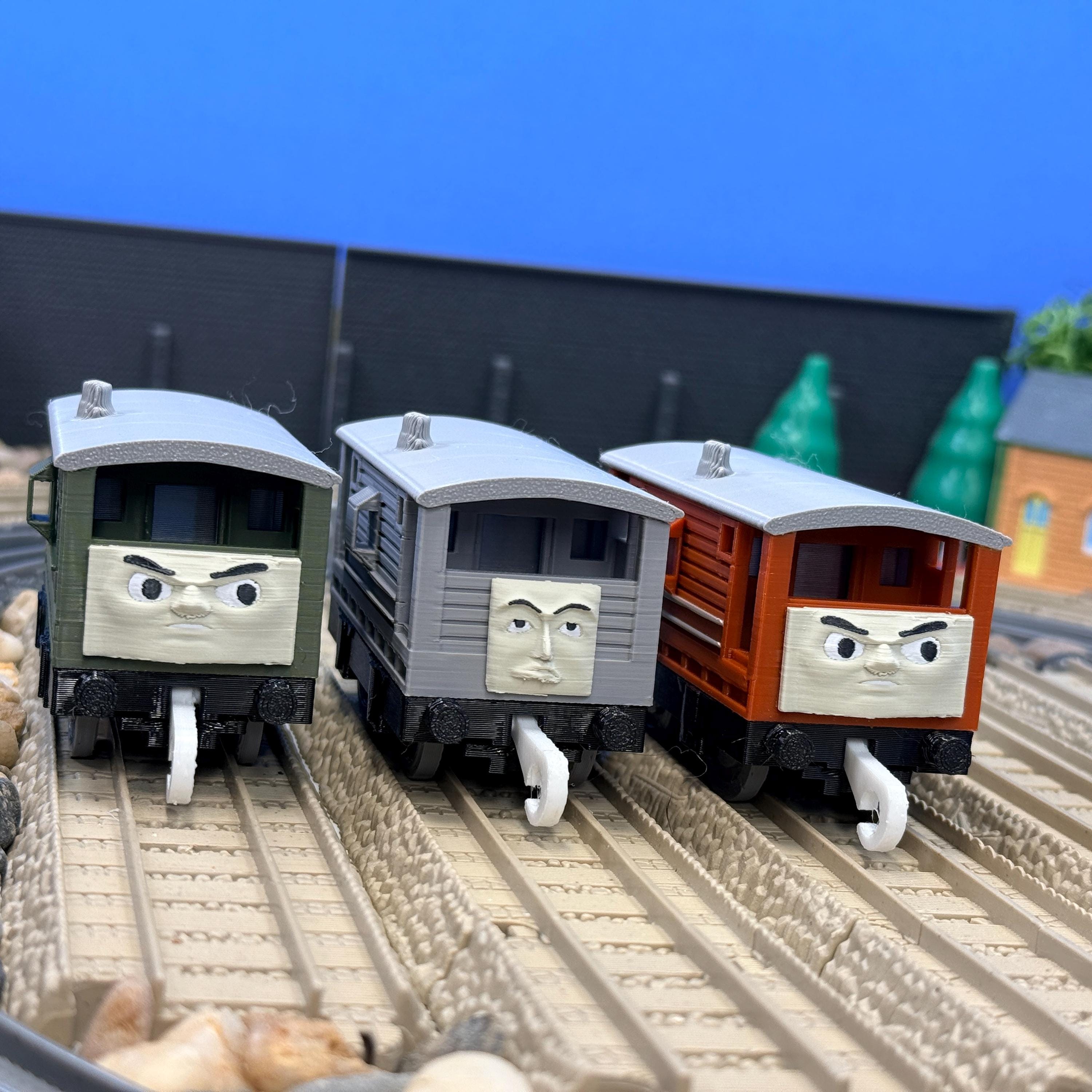 Trackmaster Brake Van Train With 3D Face Custom Made Thomas & Tomy ...