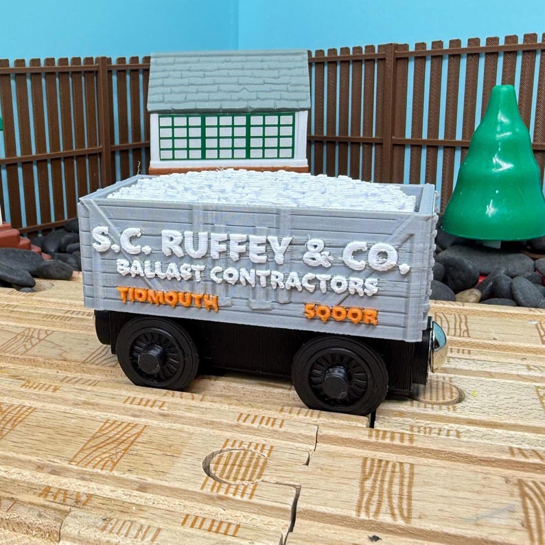 Wooden Railway Cargo Train Car Custom Made for Thomas Friends Brio and ...