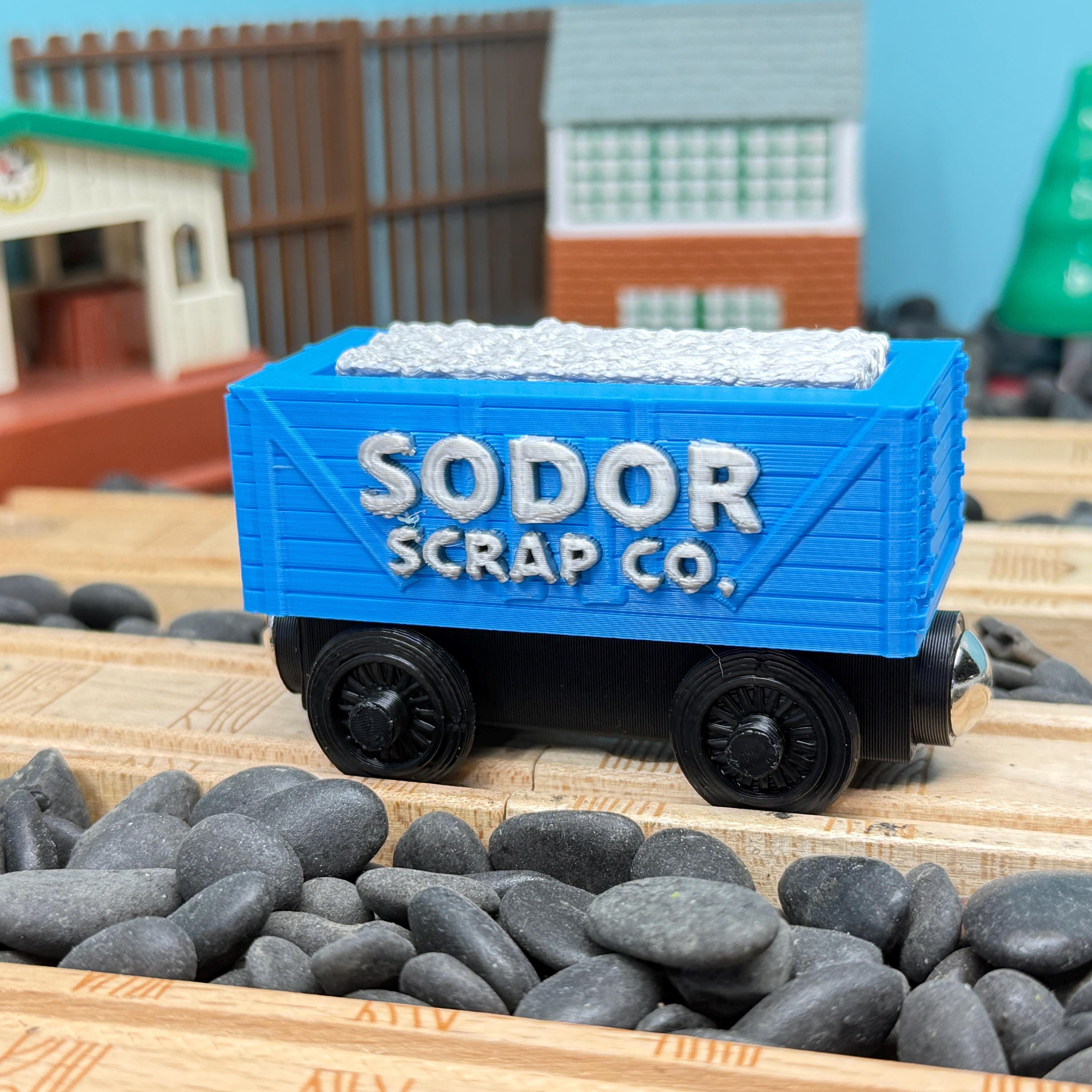 Wooden Railway Cargo Train Car Custom Made for Thomas Friends Brio and ...