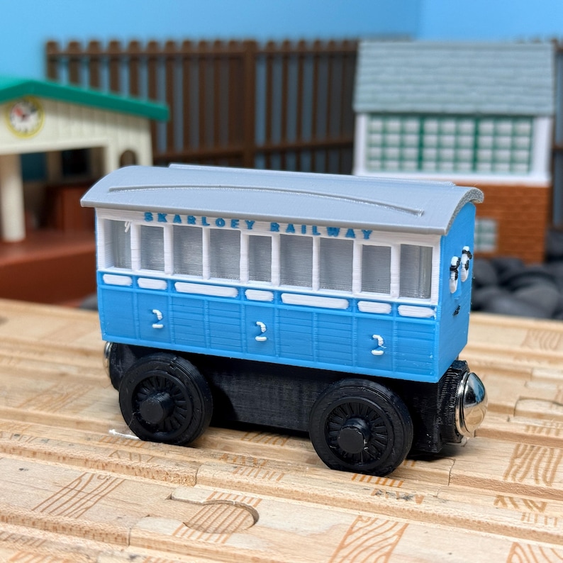 Skarloey Wooden Railway Custom Made Train Coaches, Agnes, Ruth, Jemima ...
