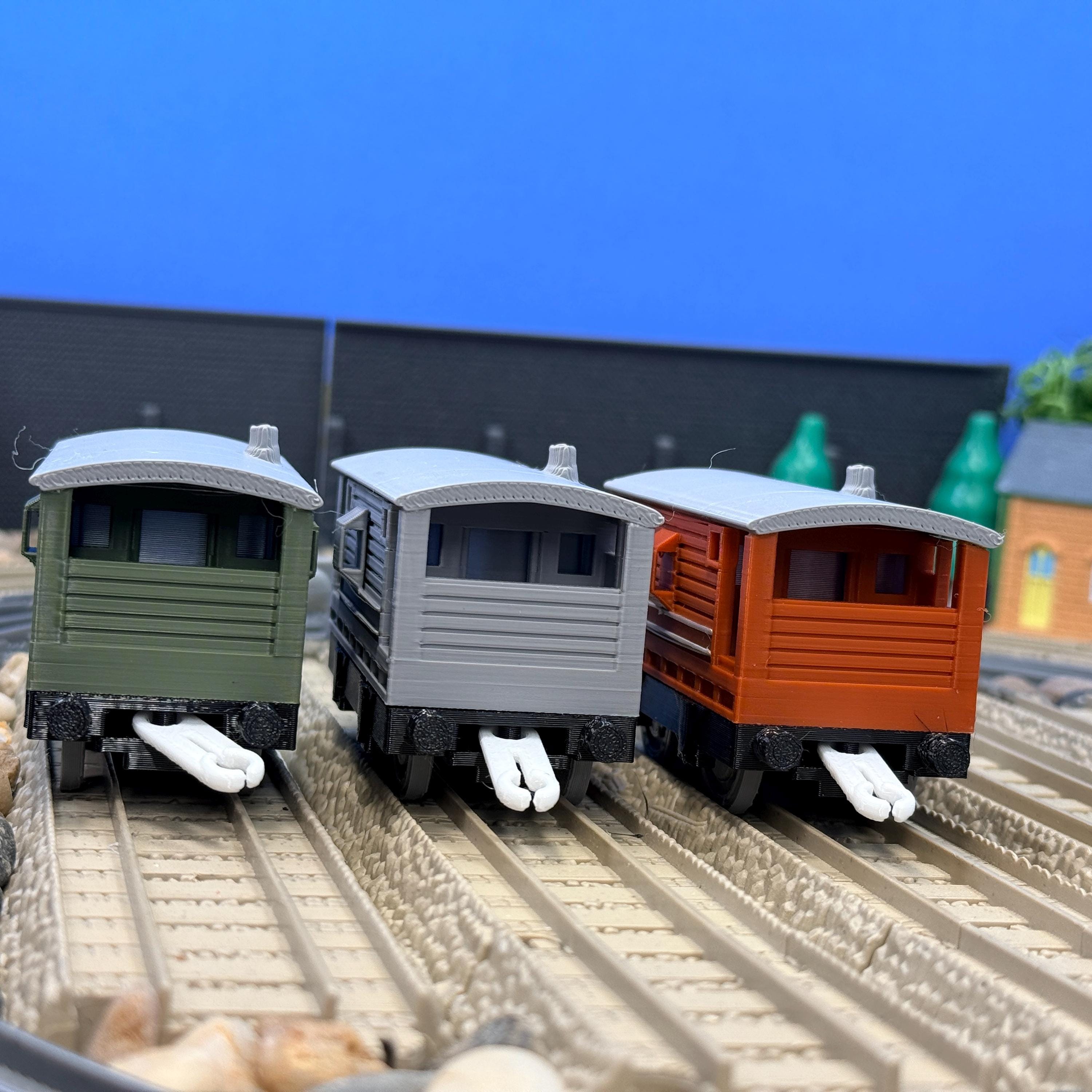 Trackmaster Brake Van Train With 3D Face Custom Made Thomas & Tomy ...