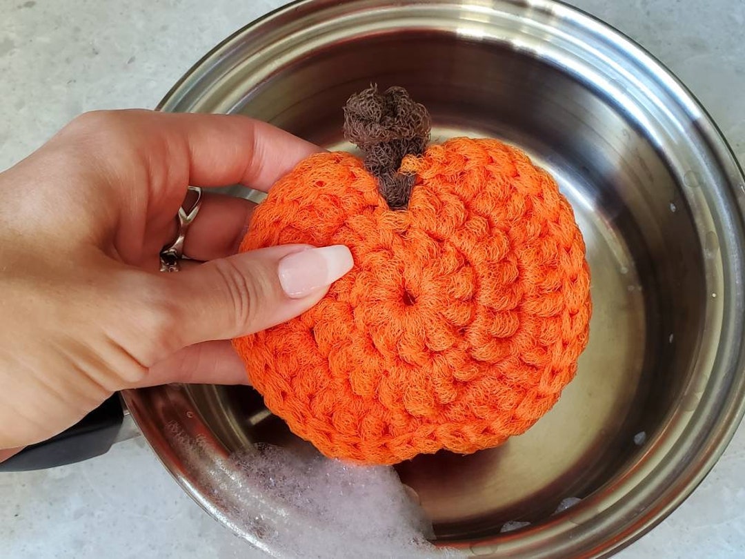 Pumpkin Scrubby Pumpkin Pot Scrubbie Pot Scrubber Dish - Etsy