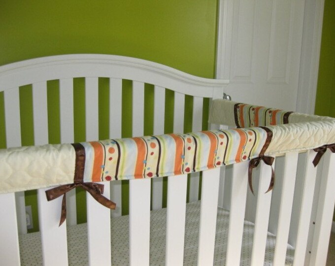 Crib Teething Guard for Convertible Cribs 3pcs Orange, Cream, and Brown ...
