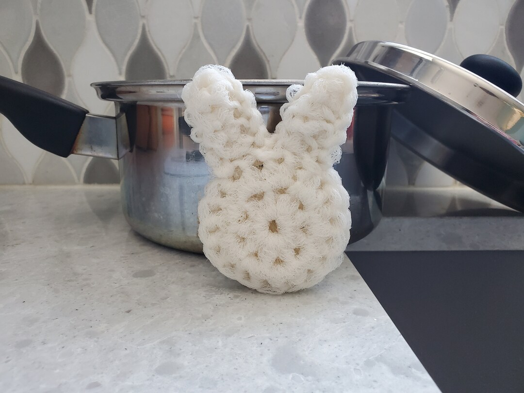 Bunnie Dish Scrubbie, Pot Scrubby, Spring Kitchen Decor, Kitchen ...