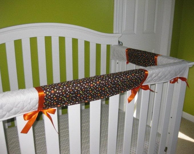 Crib Teething Guards for Convertible Cribs - Brown With Multi Color ...
