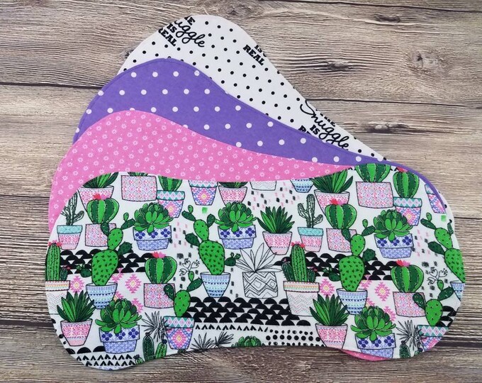 Burp Cloths Girl / Cactus Burp Cloth / Snuggle is Real / Pink - Etsy