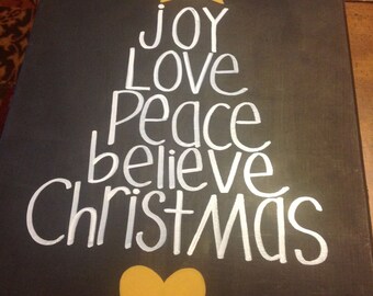 Christmas tree sign | Etsy