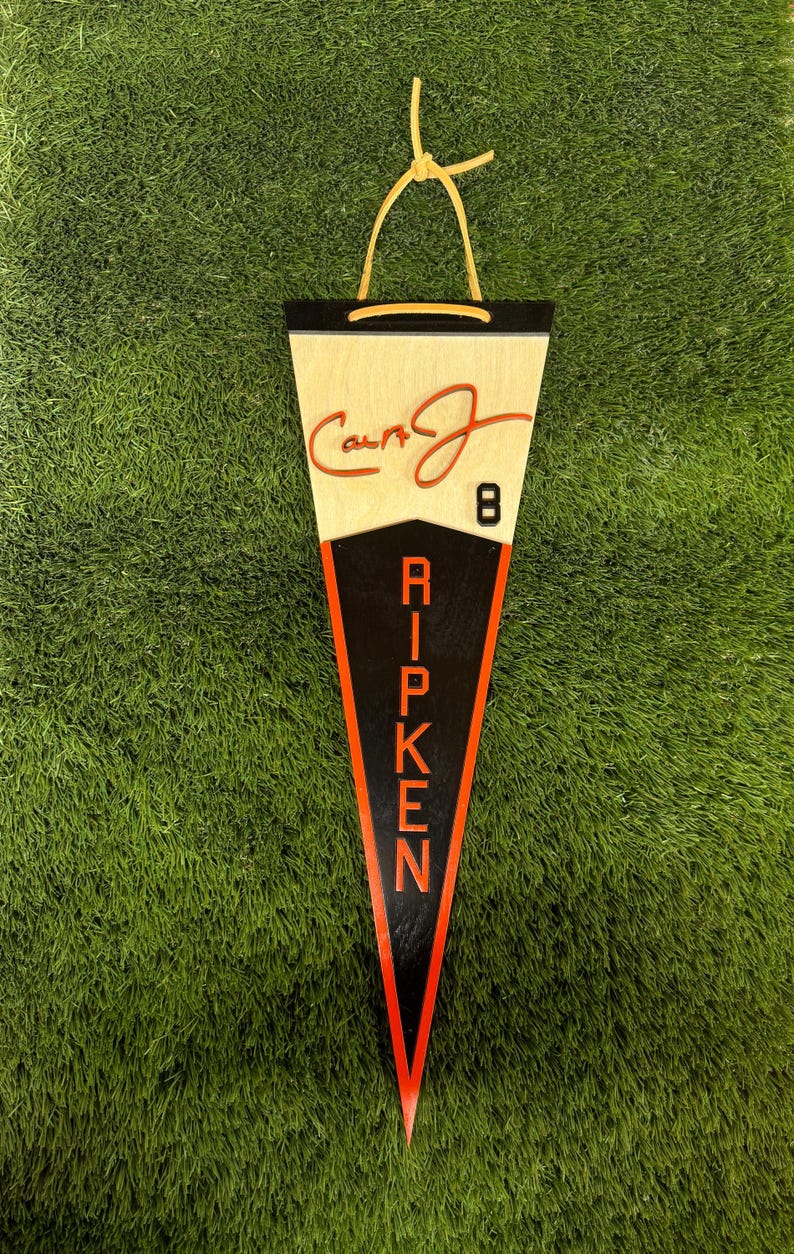Cal Ripken Jr. Wooden Baseball Pennant Wall Sign - Etsy