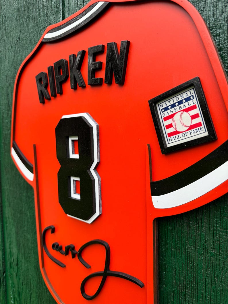 Cal Ripken Jr. Baseball Jersey Wooden Wall Sign - Etsy
