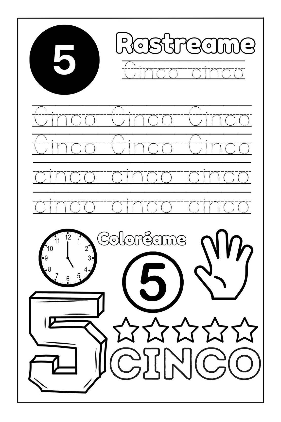 Easy Print PDF Download 100 Pages of Spanish Preschool Activity ...