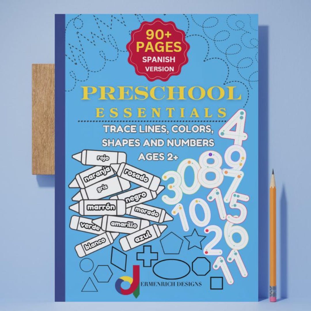 Preschool Essentials Trace Lines, Colors, Shapes, and Numbers Activity ...
