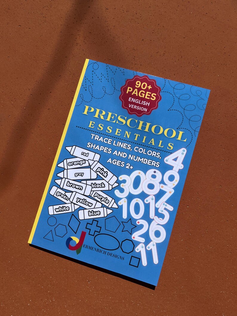 Preschool Essentials Trace Lines, Colors, Shapes and Numbers Activity ...