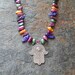 Hamsa Statement Necklace - Colorful Freshwater Pearl Necklace - Fuchsia ...