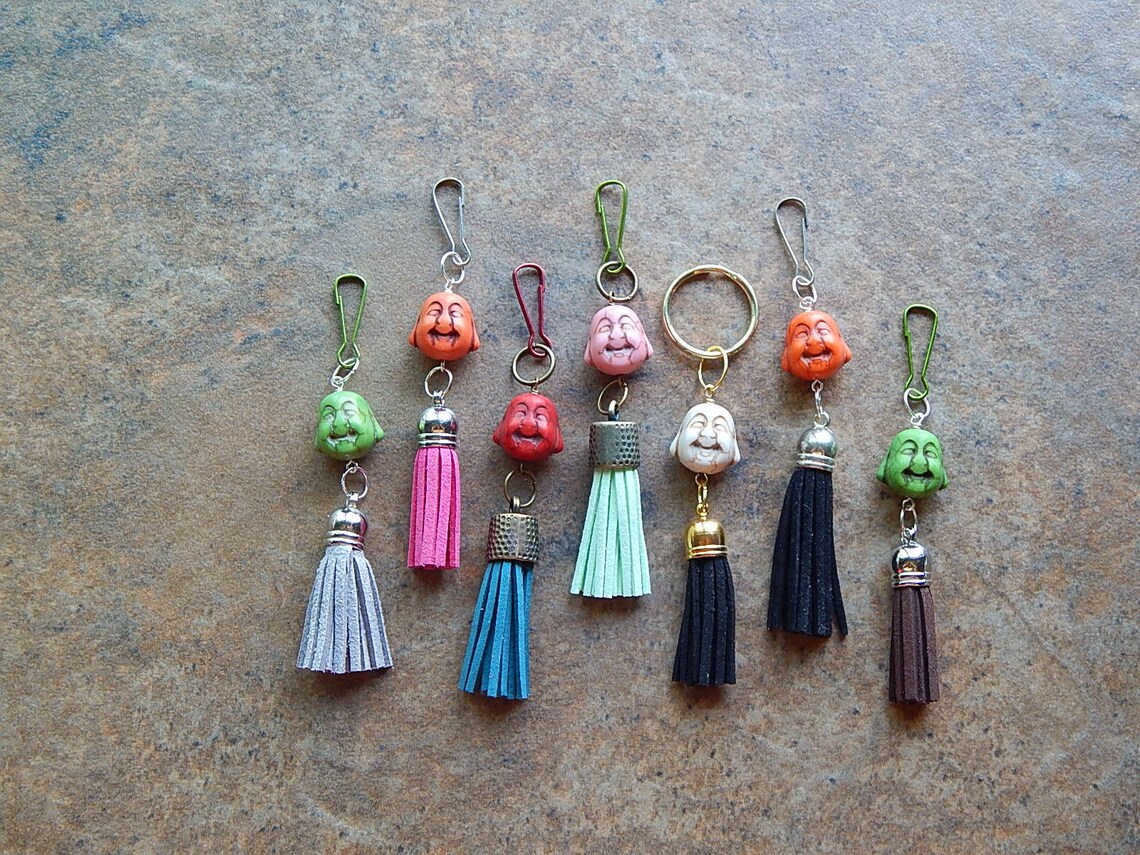 Buddha Keychain Buddha Tassel Charm Zipper Pull Cute Car - Etsy