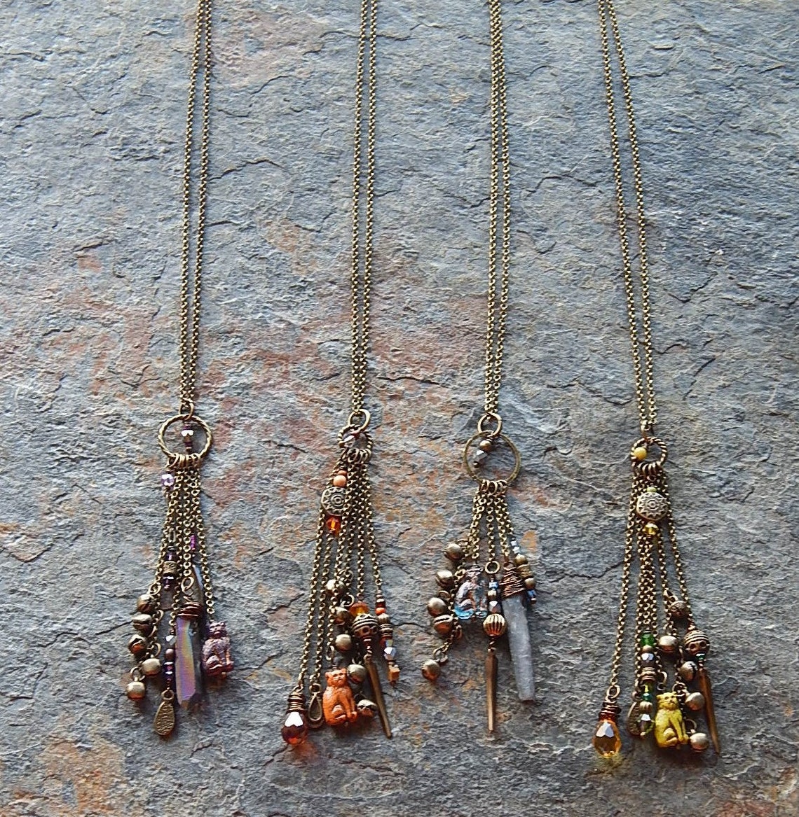 Tabby Cat Talisman Necklace Crazy Cat Lady Charm Necklace - Etsy