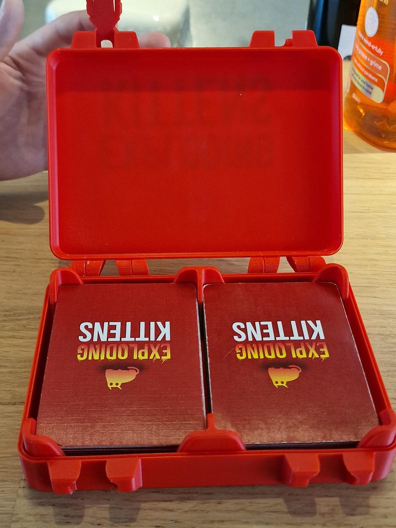 3D Printed Exploding Kittens Card Storage Box – Holds Base Game + 2 ...