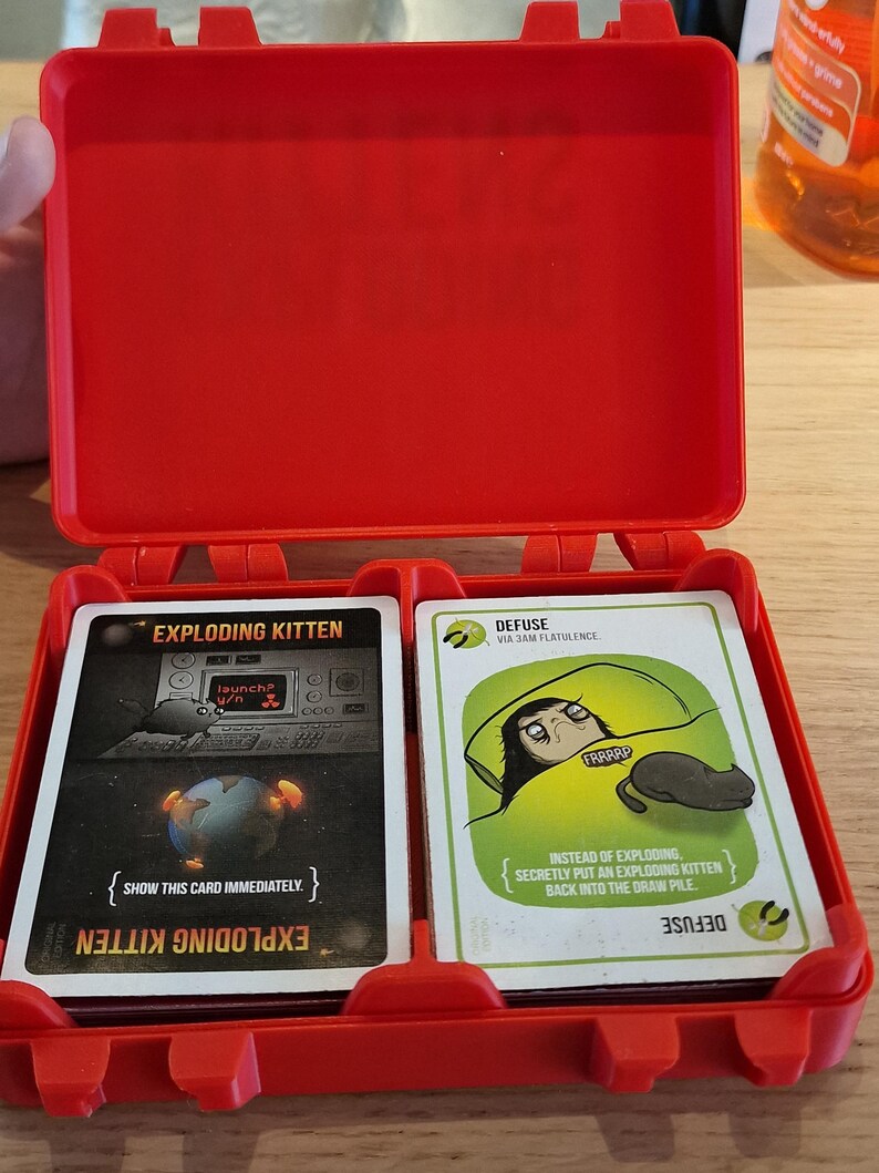 3D Printed Exploding Kittens Card Storage Box – Holds Base Game + 2 ...