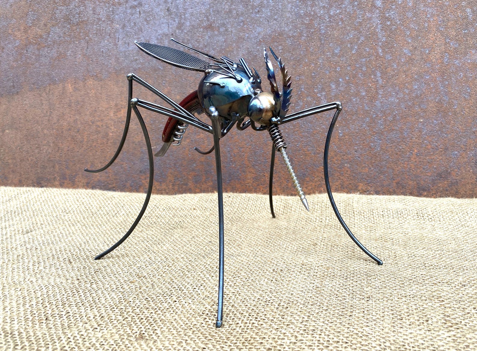 Metal Art Mosquito Sculpture: Handmade Welding Design, Recycled Metal ...