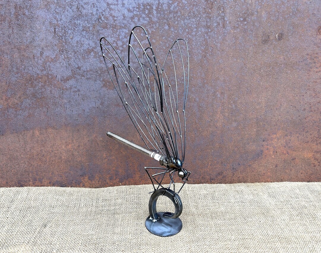 Dragonfly Metal Sculpture - Welded Insect Art,steampunk Art, Industrial ...