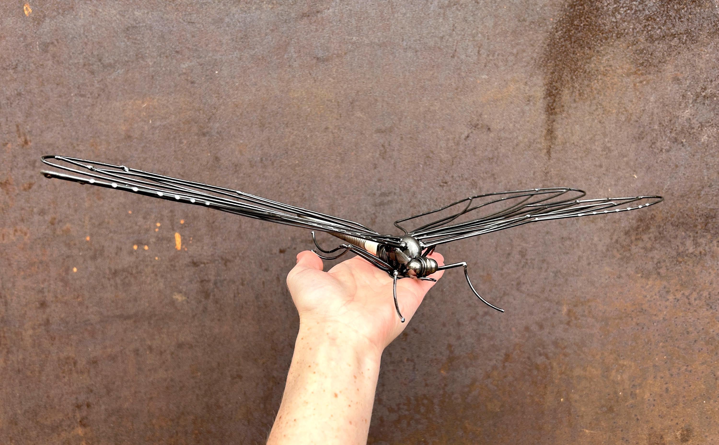 Dragonfly Metal Wall Sculpture: Handmade Welding Art, Dragonfly ...