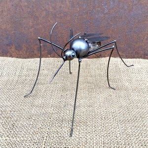 Handmade Metal Mosquito Sculpture: Recycled Welding Insect Art - Etsy