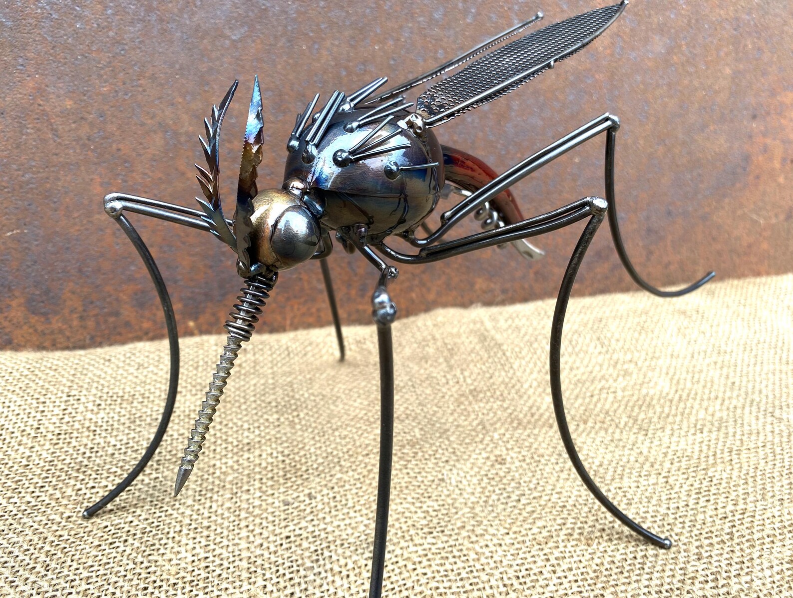 Metal Art Mosquito Sculpture: Handmade Welding Design, Recycled Metal ...