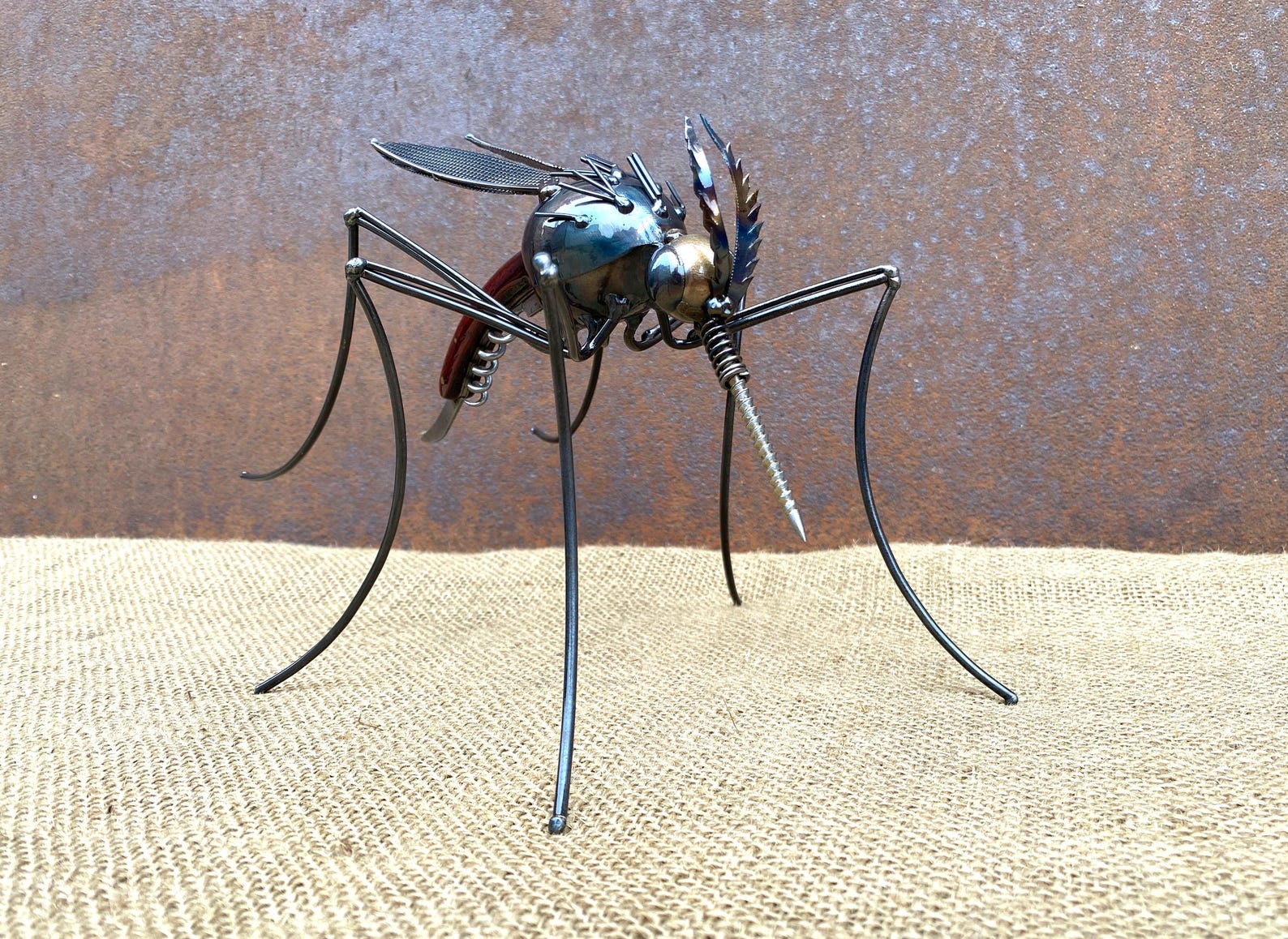 Metal Art Mosquito Sculpture: Handmade Welding Design, Recycled Metal ...