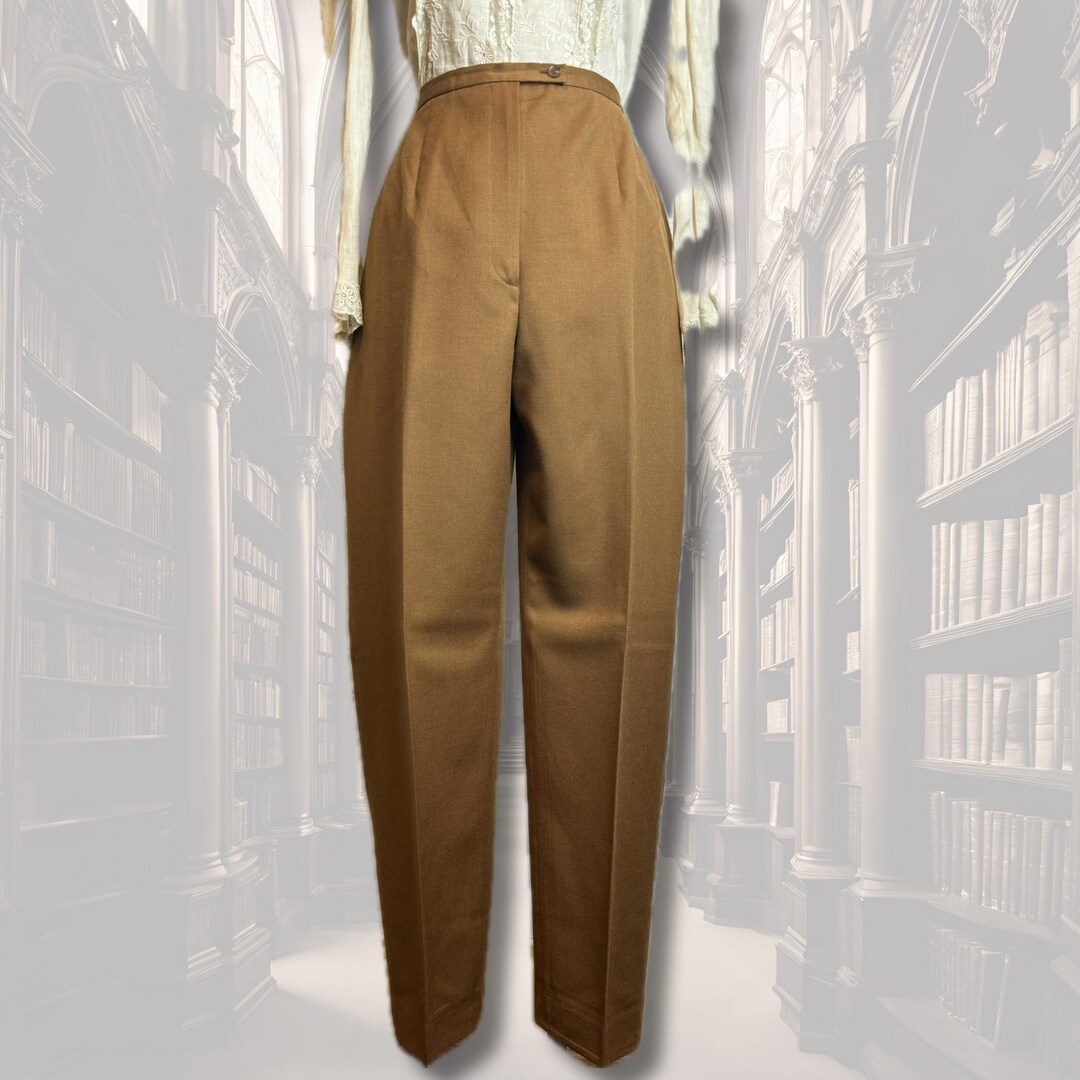 Wool Trousers Dark Academia Pleated Pants Witchy Librarian Academic ...
