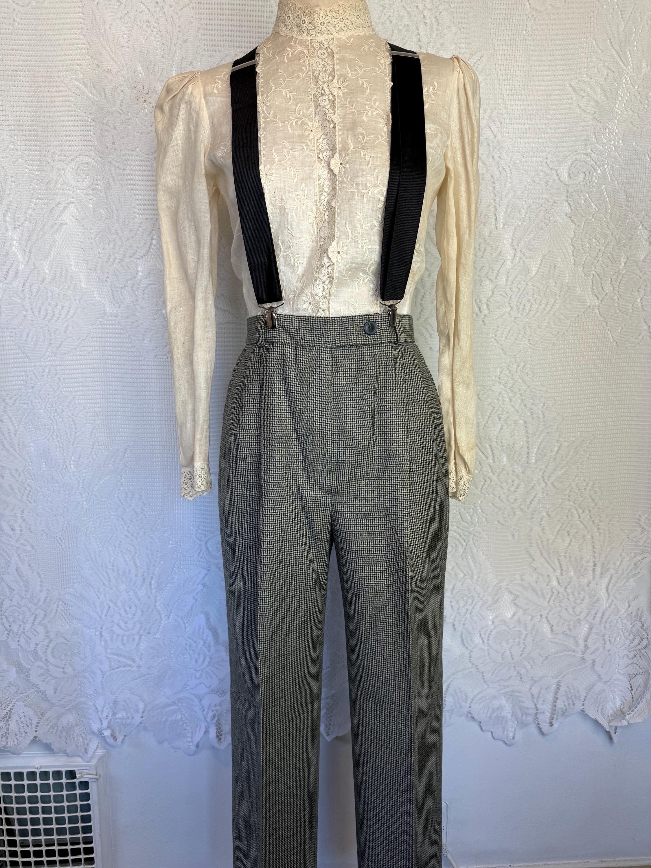 Dark Academia Pants Pleated Wool Trousers Witchy Librarian Peaky ...