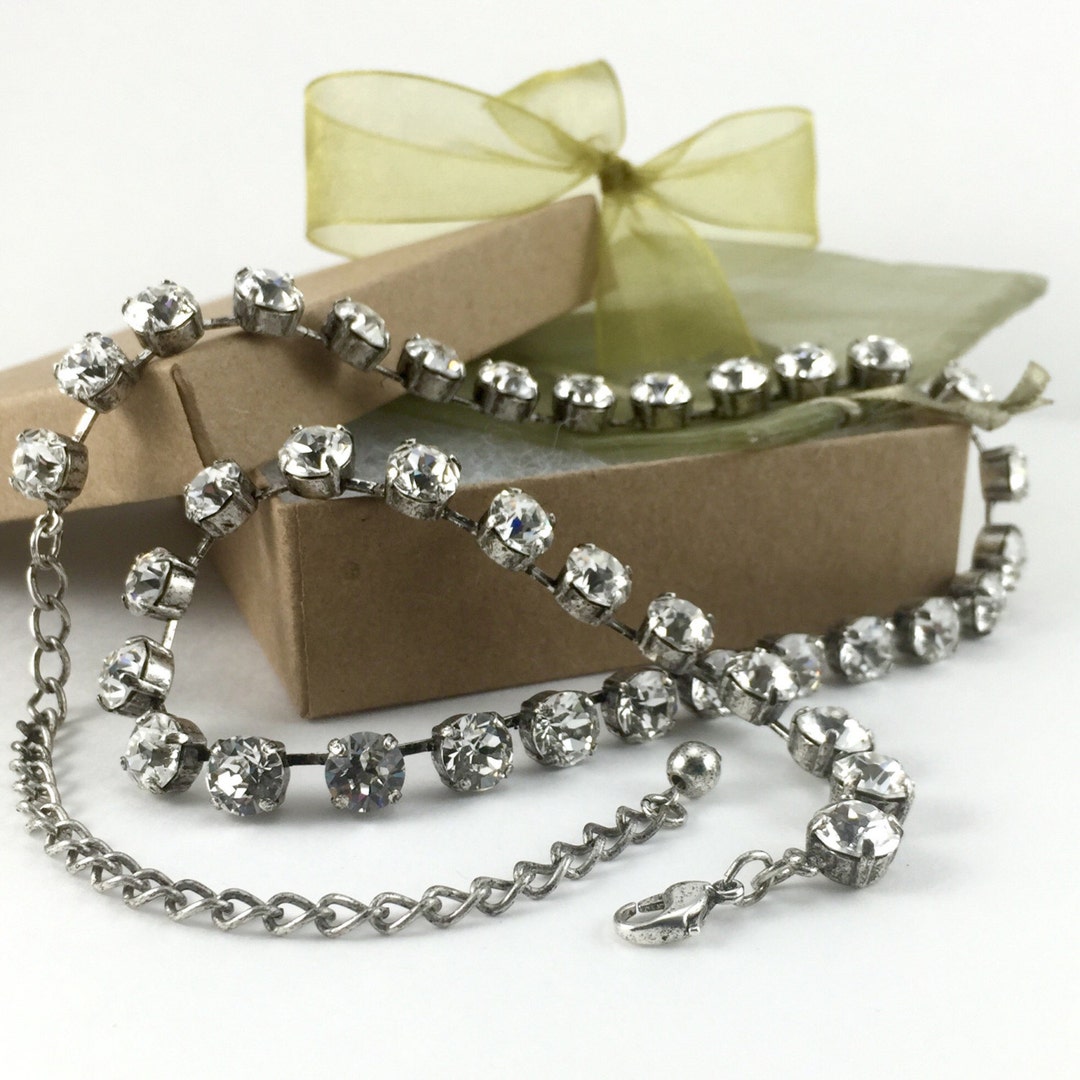 Sparklez / Swarovski Crystal Necklace / 8mm Adjustable Necklace / Prom ...