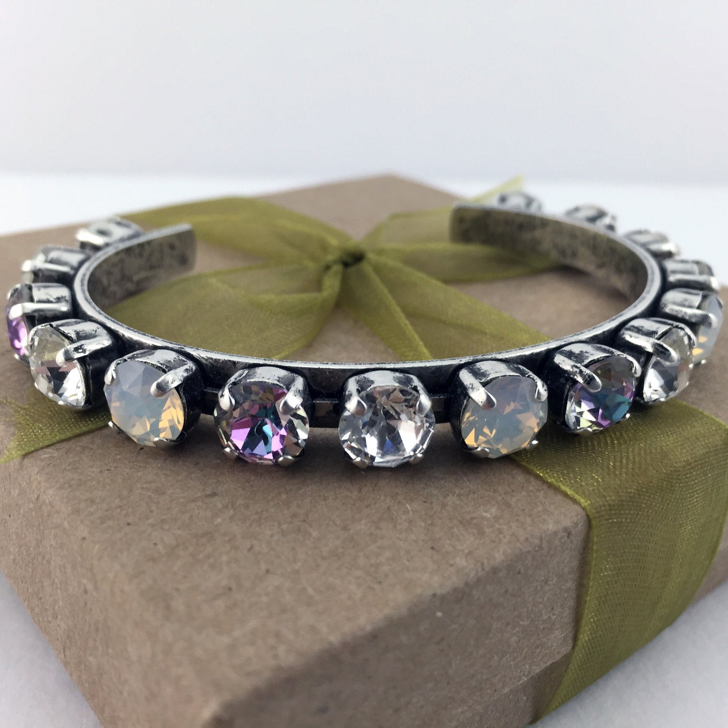 Sparklez / Swarovski Crystal Cuff Bracelet / 15 Stones / Prom - Etsy
