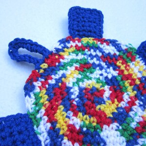 Turtle Pot Holder, Blue Turtle Hot Pad, Colorful Tortoise Trivet ...