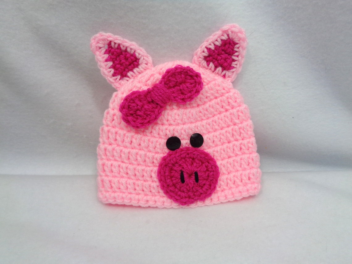 Little Pink Pig Cap Piggy Baby Hat Halloween Farm Animal - Etsy