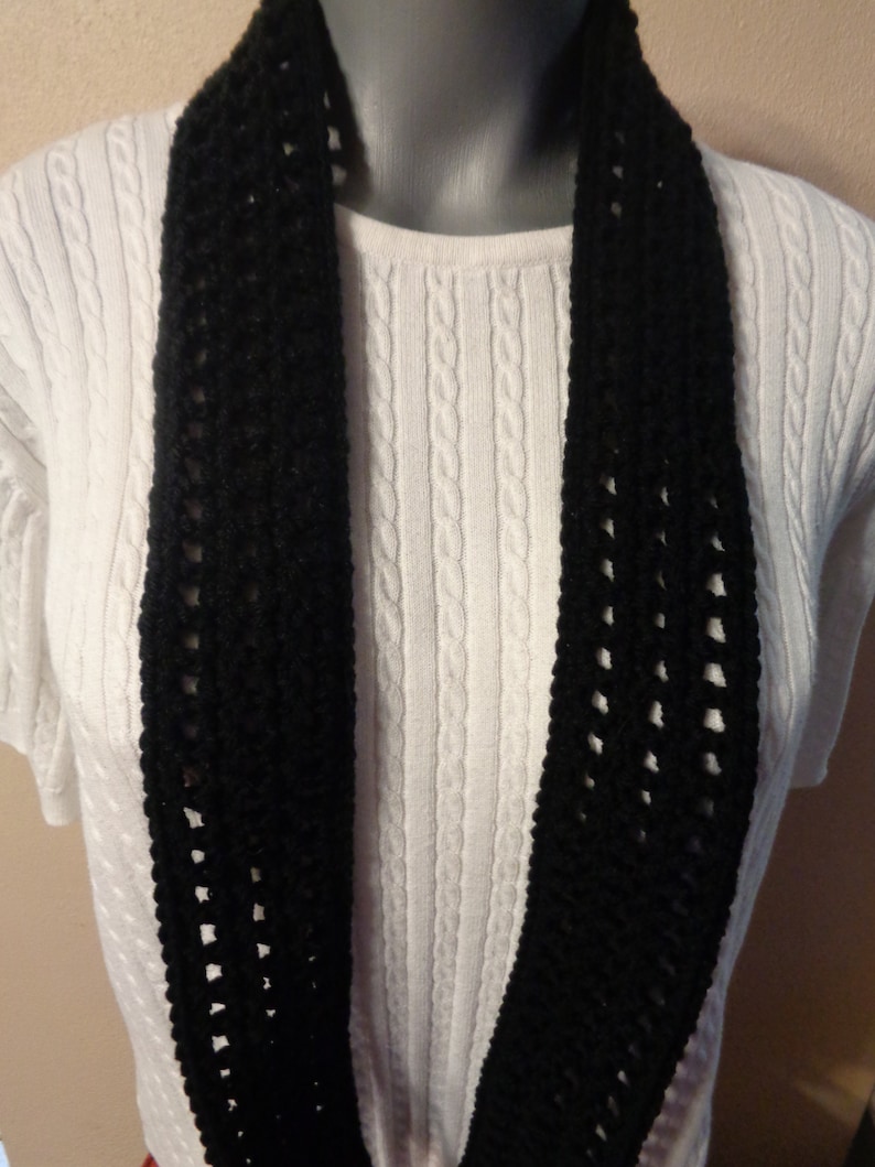 White or Black Scarf Thin Infinity Scarf Lightweight Indoor - Etsy