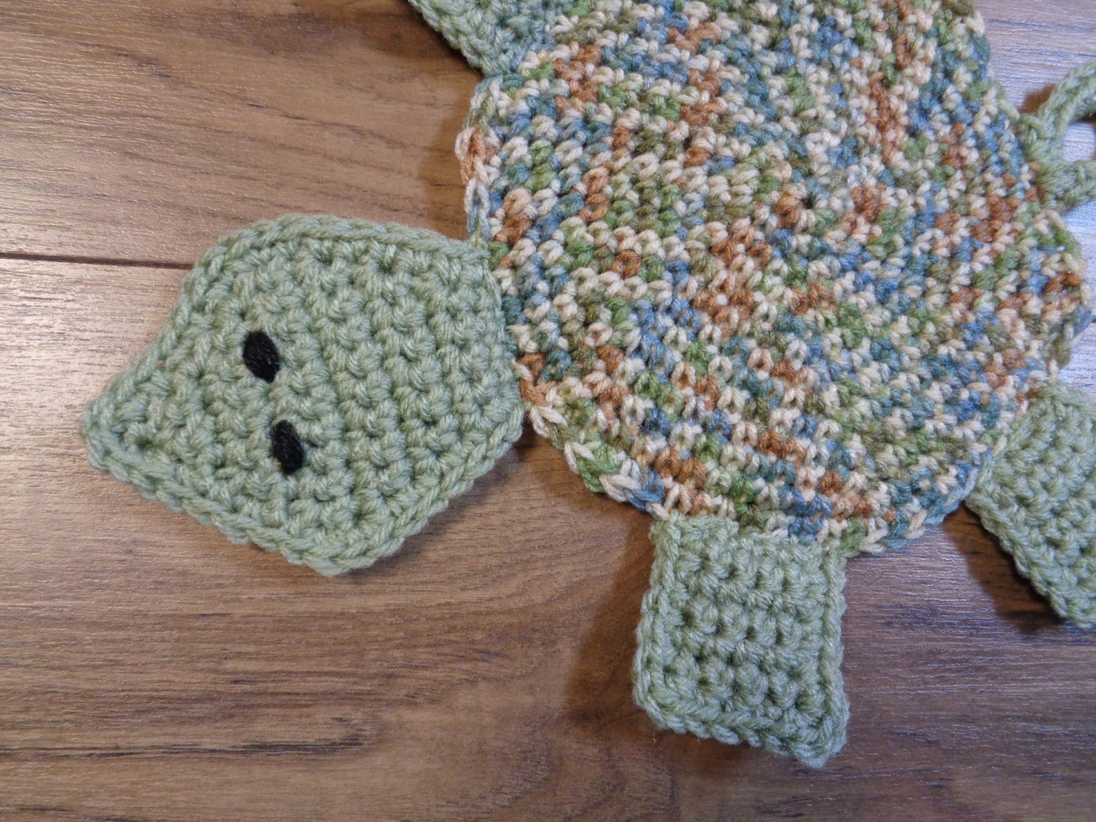 Turtle Hot Pad Tortoise Trivet for Kitchen Tan Blue and - Etsy