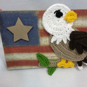 American Flag and Eagle Wall Decor, Patriotic Decor, Gift for Eagle ...