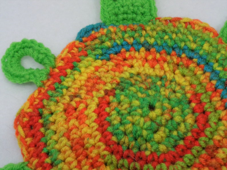 Turtle Hot Pad Crocheted Spring Colors Pot Holder Gift for - Etsy