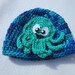Blue Baby Hat With Octopus Green Octopus on a Beanie Cap - Etsy
