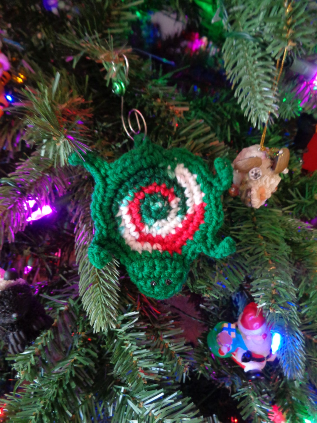 Turtle Christmas Ornament , Tortoise Christmas Tree Ornament, Child's ...