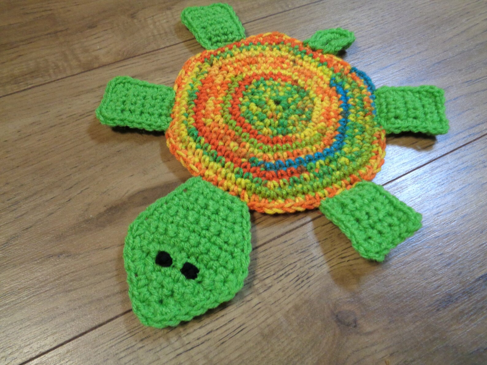 Turtle Hot Pad Crocheted Spring Colors Pot Holder Gift for - Etsy