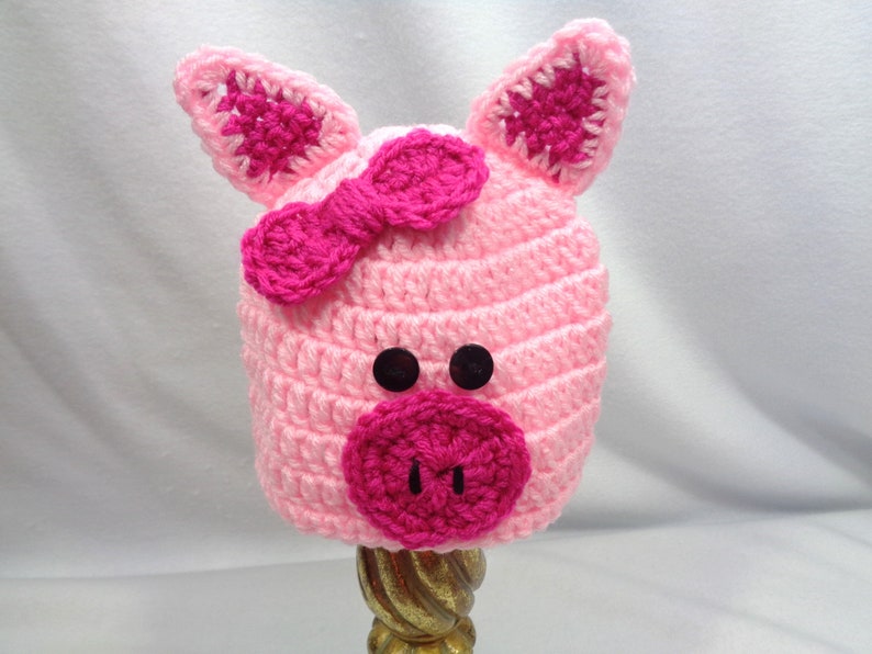 Little Pink Pig Cap Piggy Baby Hat Halloween Farm Animal - Etsy