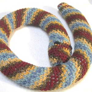 Crochet Snake Toy Door Draft Stopper Multicolor Striped Snake ...