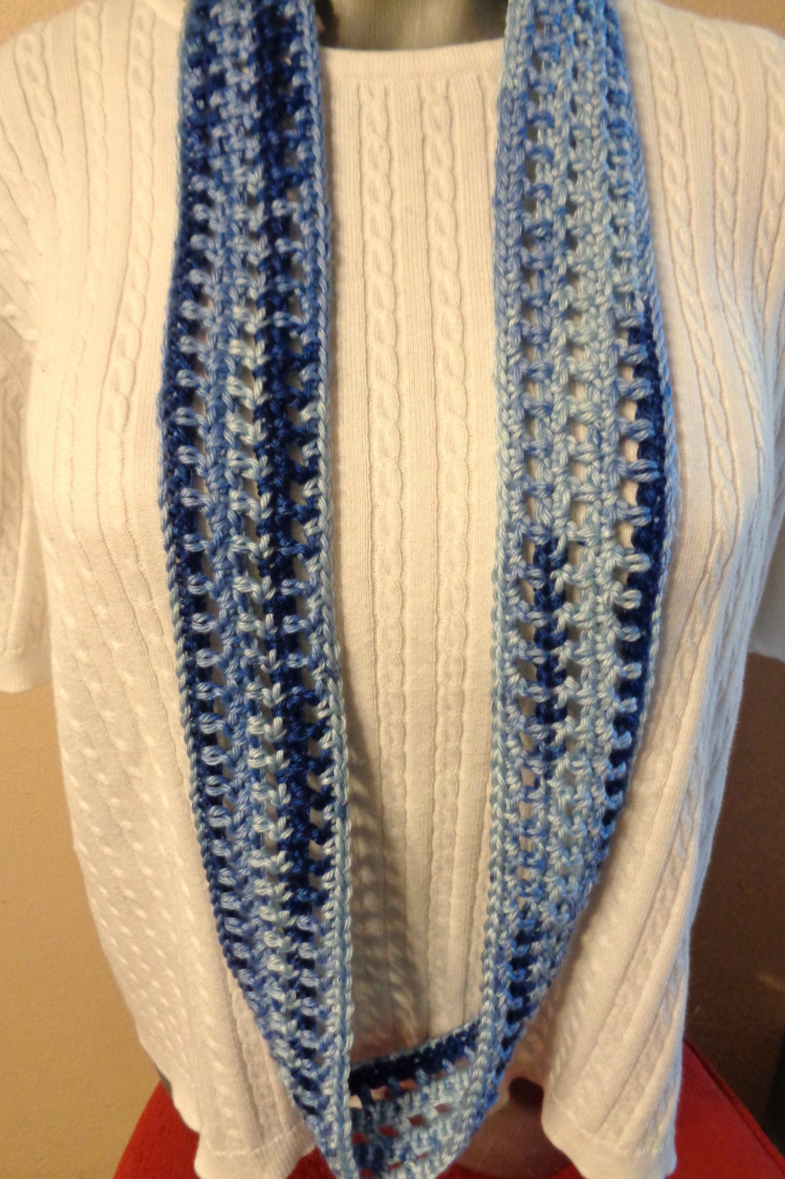 Shades of Blue Scarf Thin Infinity Scarf Lightweight Indoor - Etsy