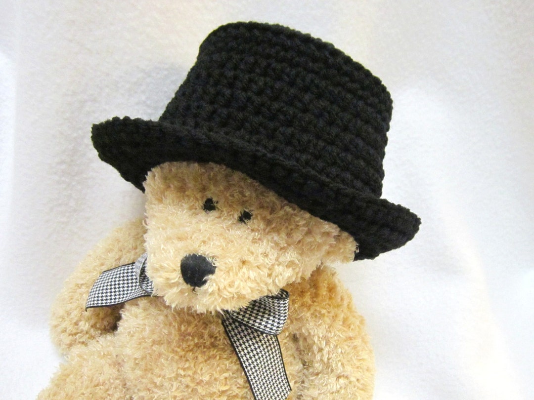 Black Top Hat for Baby, Black Fedora Style Top Hat for Baby, MADE TO ...