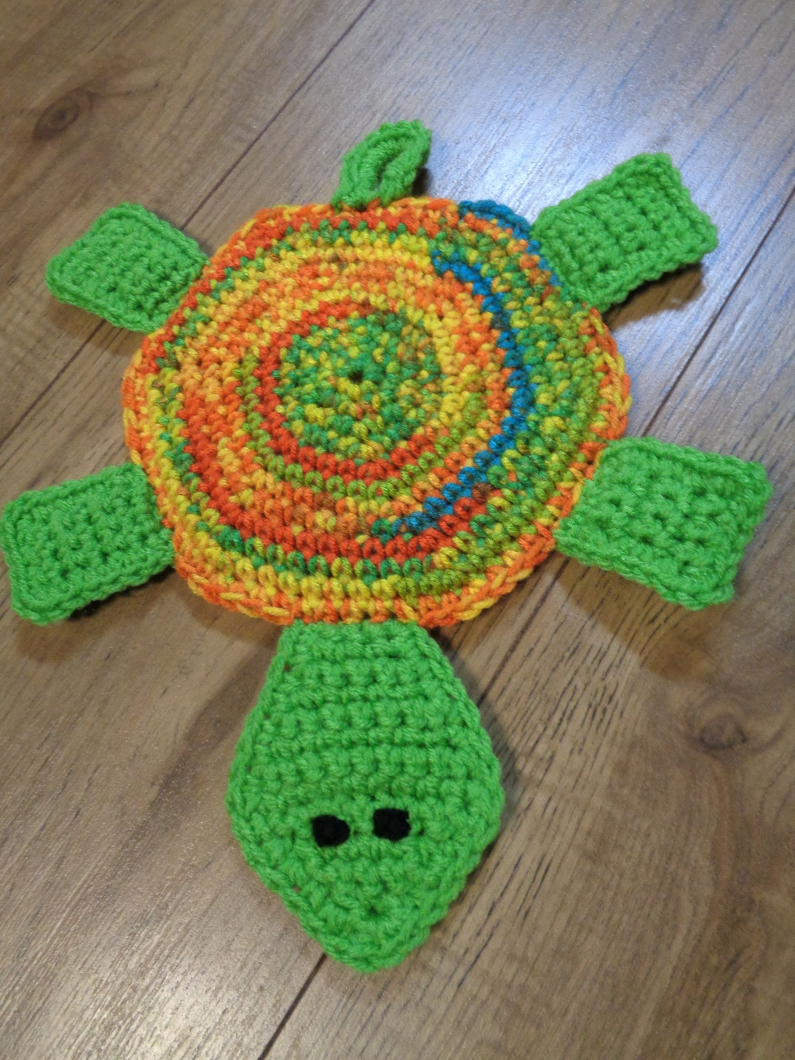 Turtle Hot Pad Crocheted Spring Colors Pot Holder Gift for - Etsy