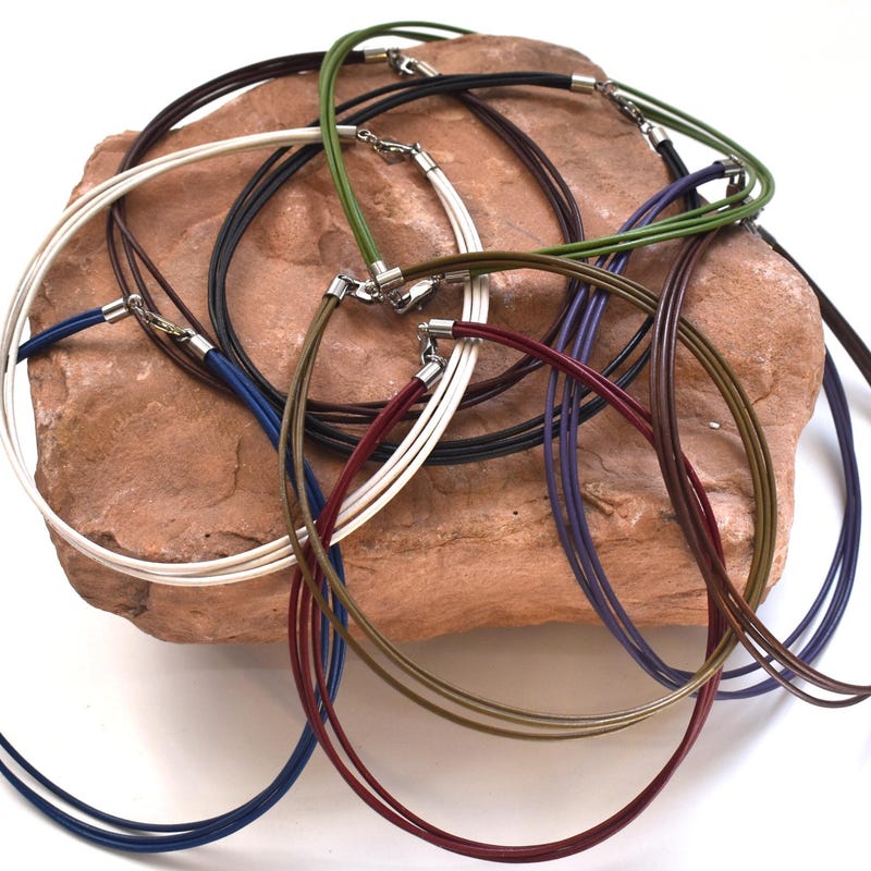 Leather Necklace - Etsy