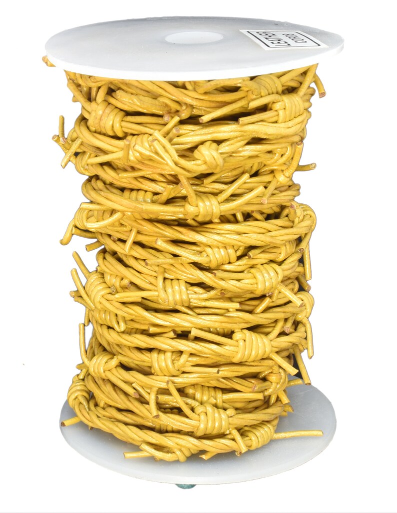 Metallic Gold Fake Barbed Wire Real Leather 10 Meter Spool 3 | Etsy